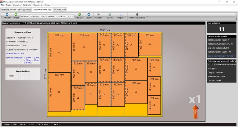 MaxCut • Program do optymalizacji cięcia formatek